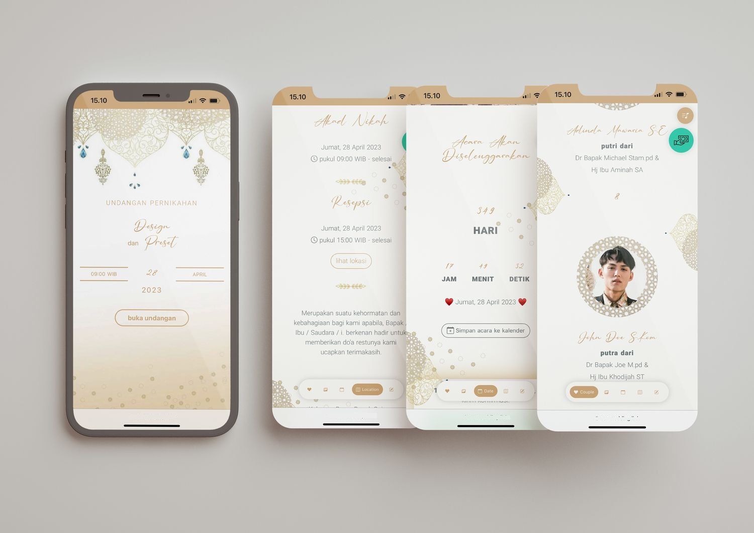 Preset Arabian Gold Pattern - Our Wedding Link