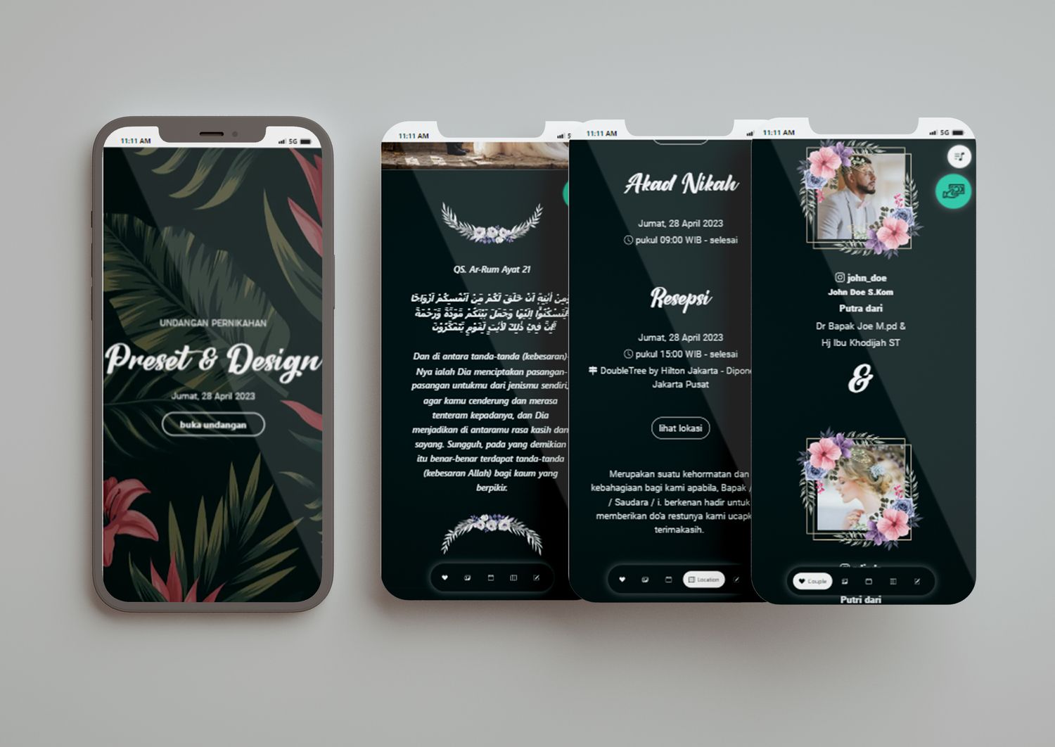 Preset Dark Flower - Our Wedding Link