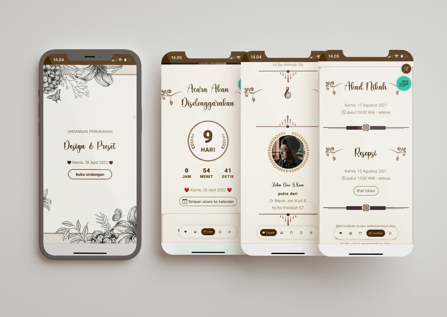 Preset Vintage brown - Our Wedding Link