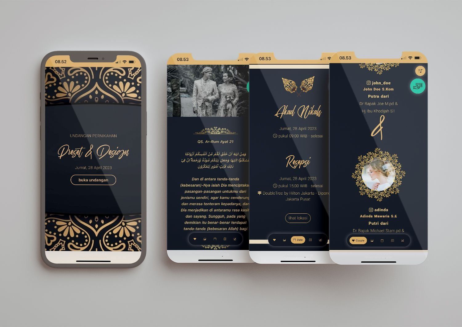Preset Gold Batik - Our Wedding Link