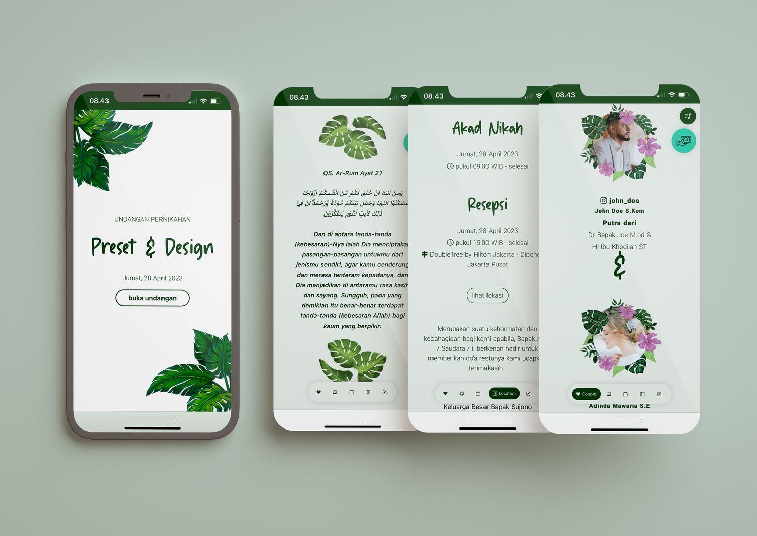 Preset Tropical - Our Wedding Link