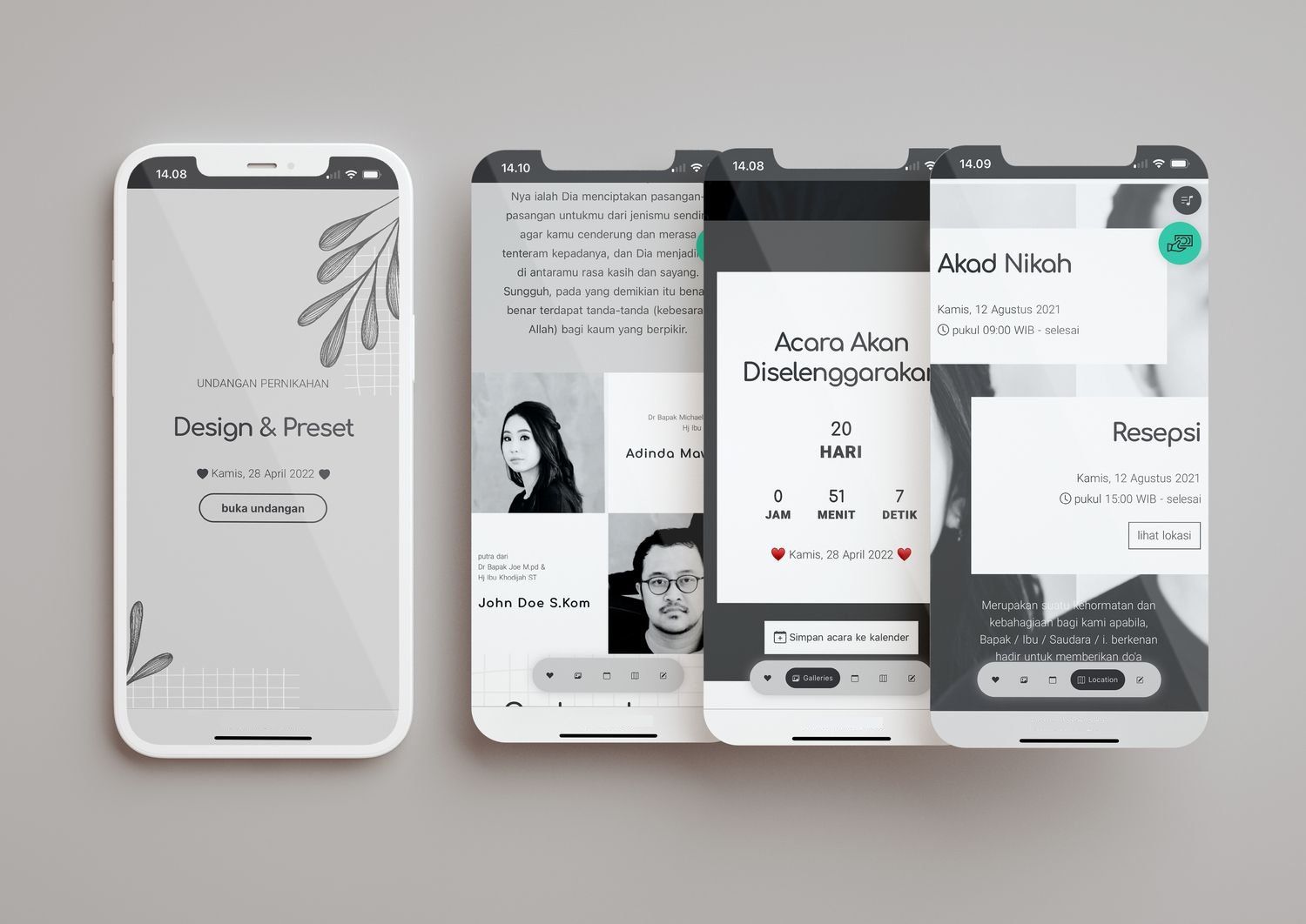 Preset Simple Clean - Our Wedding Link